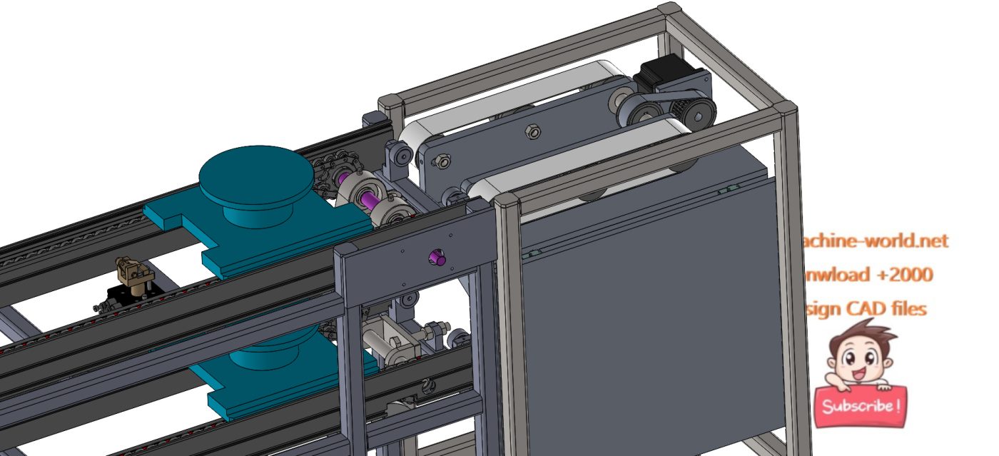 industrial 3D model Dual Speed Chain Conveyor, free flow conveyor ...