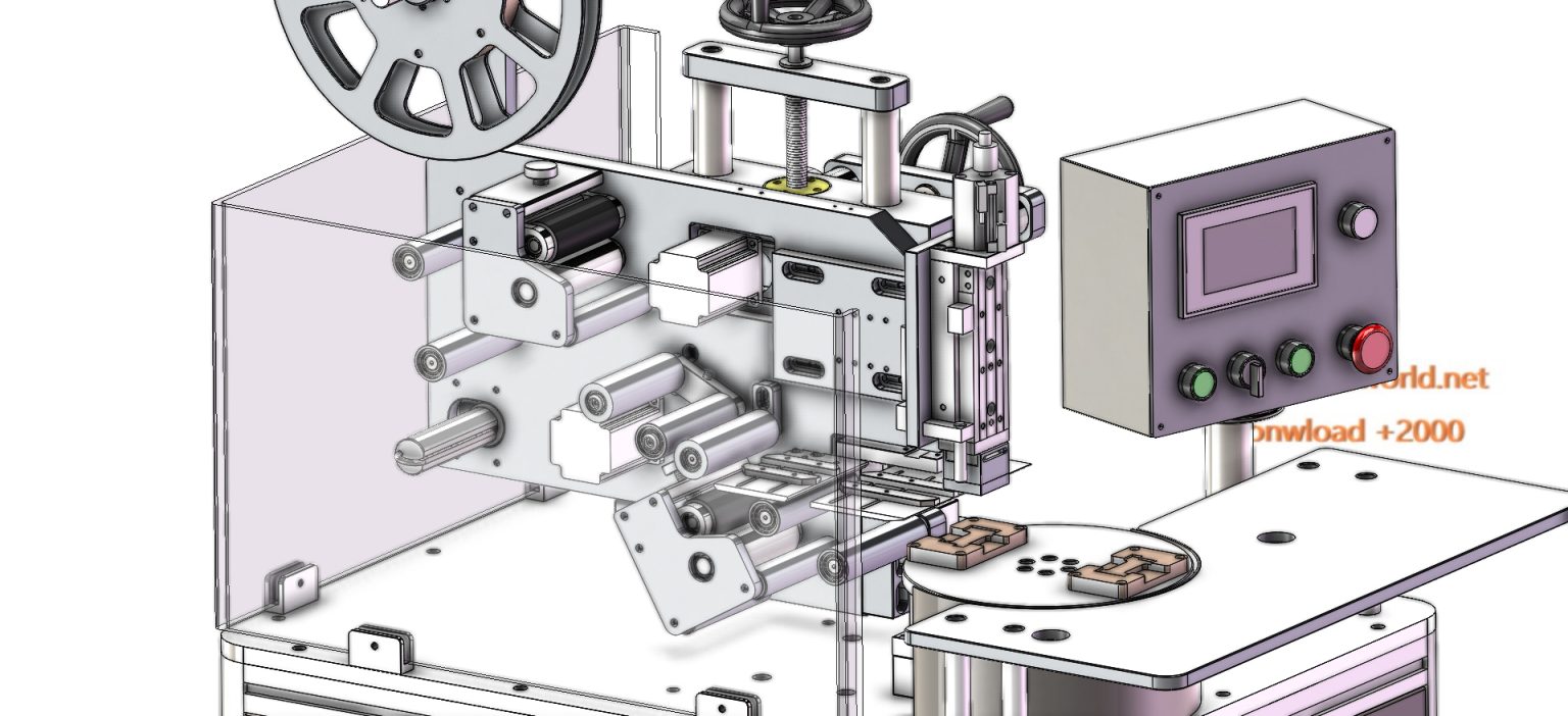 industrial 3D model High speed rotary labeling machine - MACHINE - WORLD