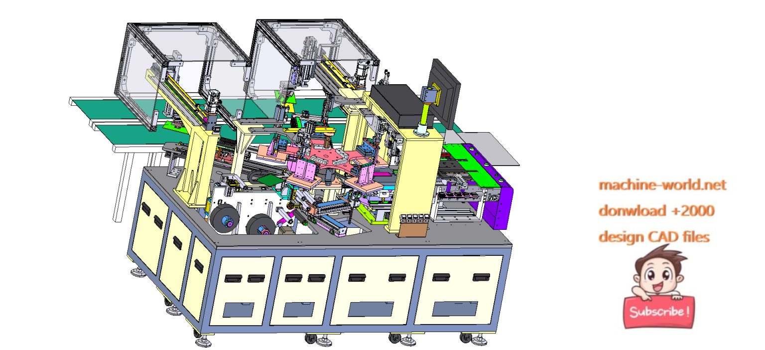 industrial 3D model Light conductive sheet laminating machine - MACHINE ...