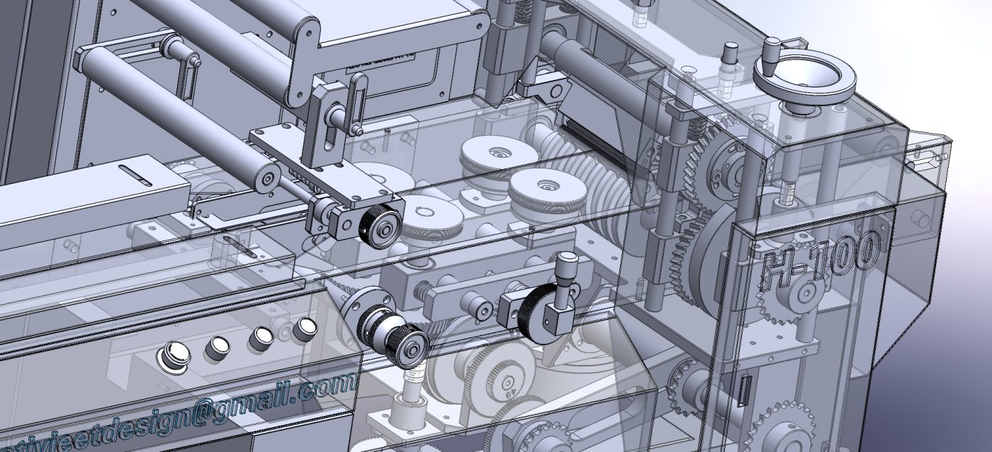 industrial 3D model Mechanical flow packaging machine - MACHINE - WORLD