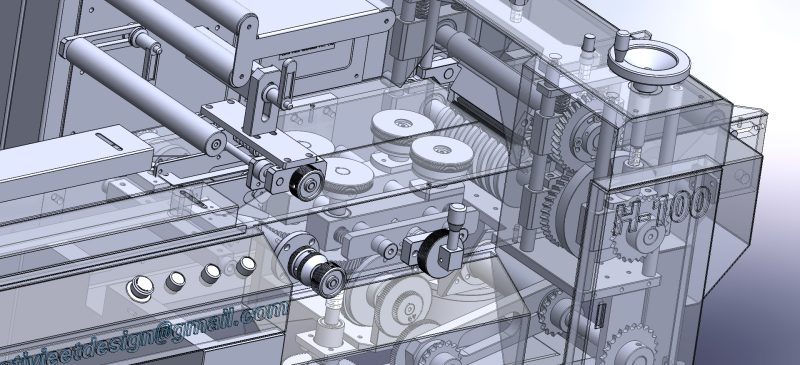 industrial 3D model Mechanical flow packaging machine - MACHINE - WORLD