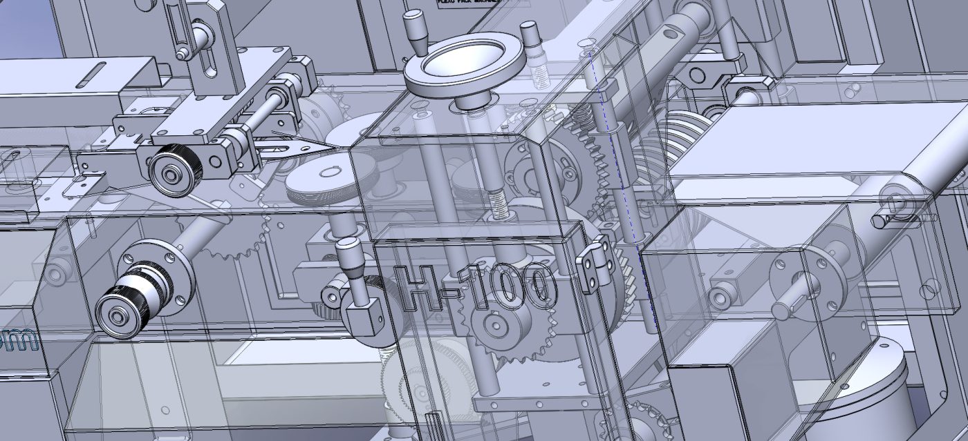 industrial 3D model Mechanical flow packaging machine - MACHINE - WORLD