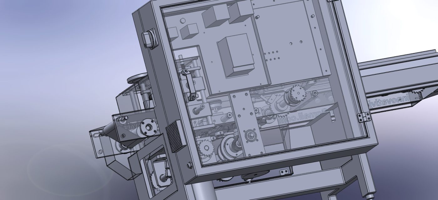 industrial 3D model Mechanical flow packaging machine - MACHINE - WORLD