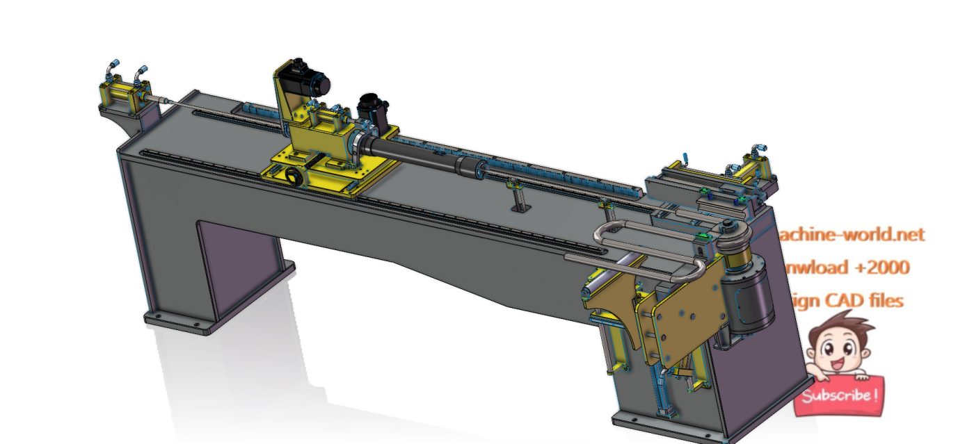 industrial 3D model Numerical control pipe bending machine - MACHINE - WORLD