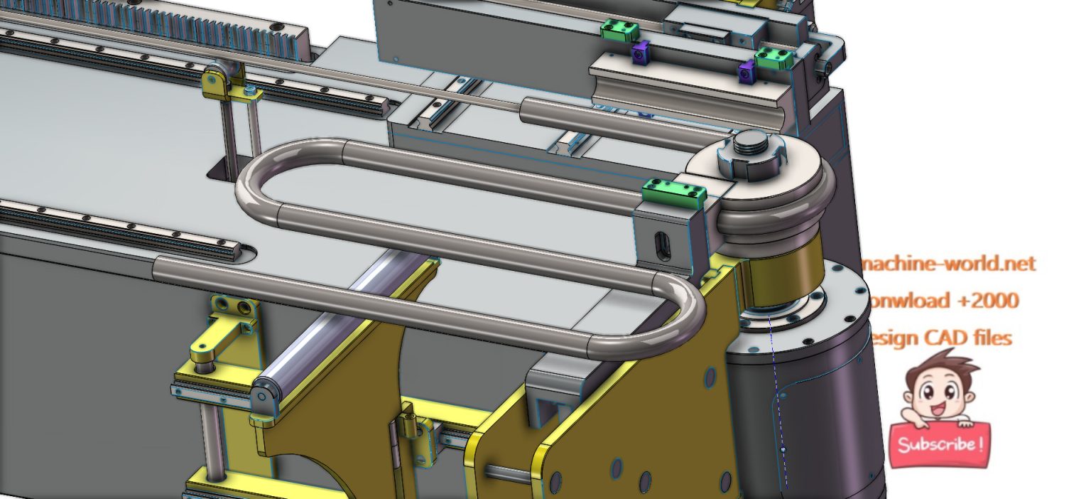 industrial 3D model Numerical control pipe bending machine - MACHINE - WORLD