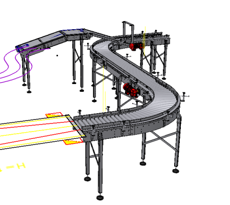 industrial 3D model Ring Conveyor two types - MACHINE - WORLD