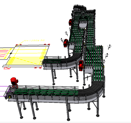 industrial 3D model Ring Conveyor two types - MACHINE - WORLD