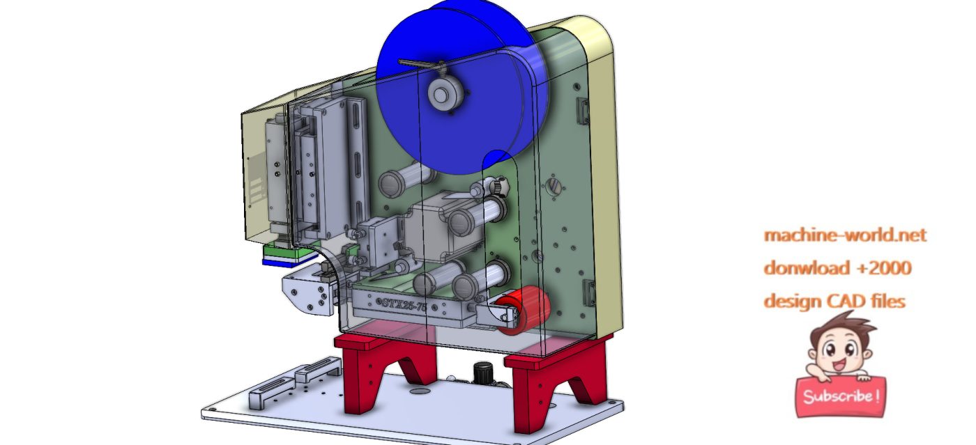 industrial 3D model Semi automatic high precision flat label labeling ...