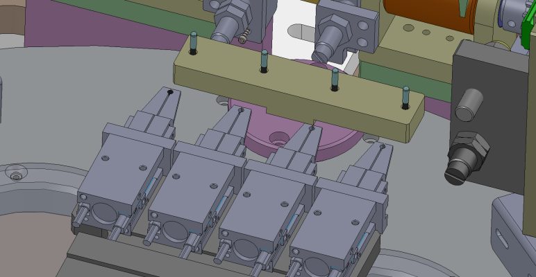 industrial 3D model Swivel spring assembly and distribution machine ...