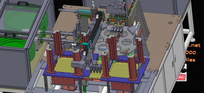 industrial 3D model Swivel spring assembly and distribution machine ...