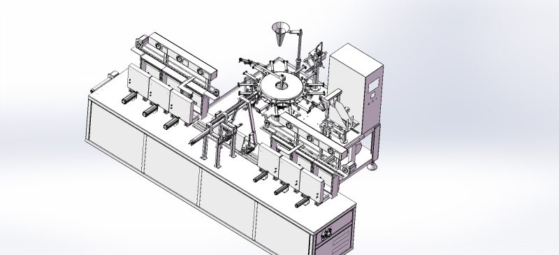 industrial 3D model Turntable bag packing machine - MACHINE - WORLD