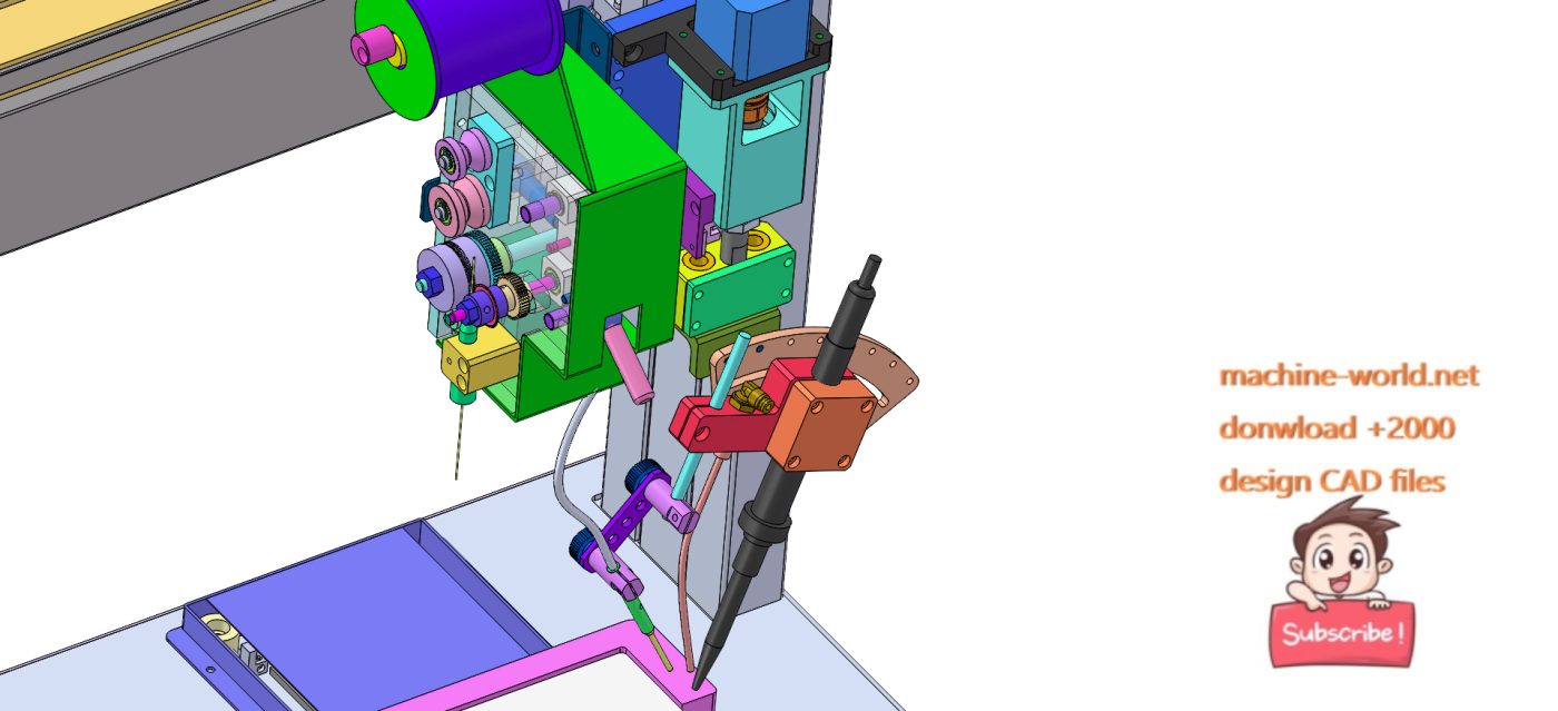 industrial 3D model Two station automatic welding machine - MACHINE - WORLD
