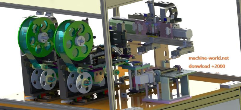 industrial 3D model Automatic labeling machine - MACHINE - WORLD