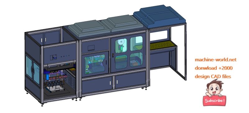 industrial 3D model Glass tear film cleaning machine - MACHINE - WORLD