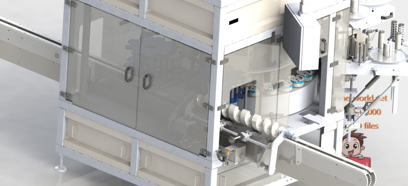 industrial 3D model Opp hot melt labeling machine - MACHINE - WORLD