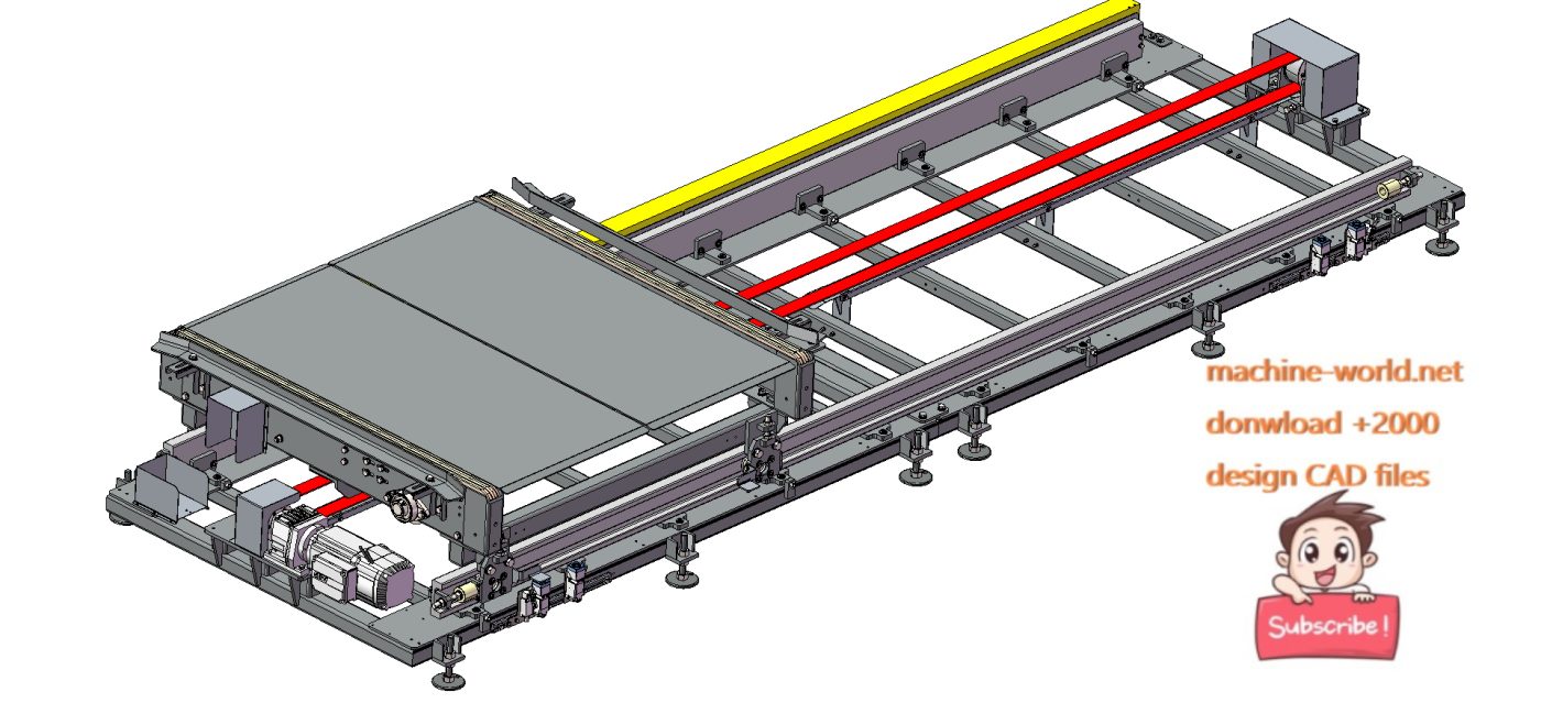 industrial 3D model Pallet conveyor - MACHINE - WORLD