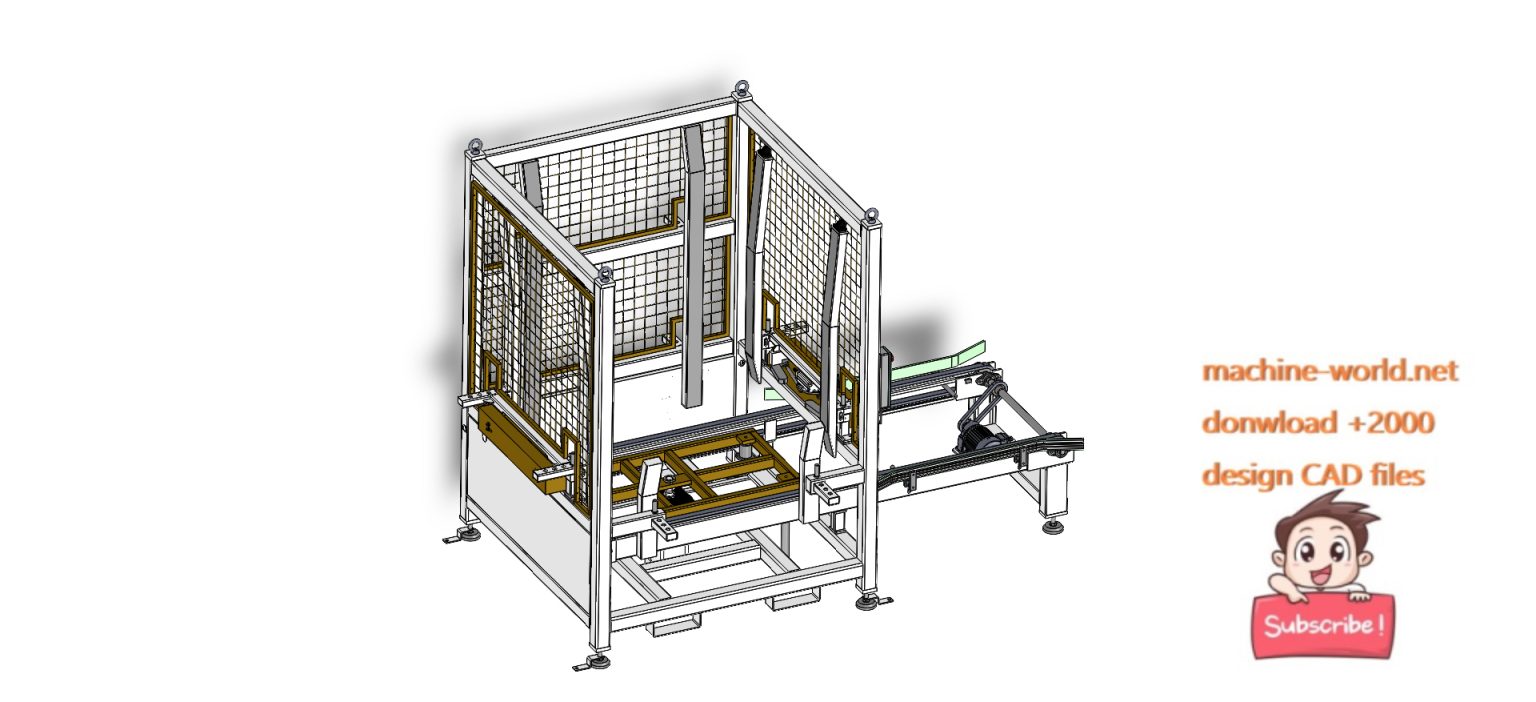 industrial 3D model Pallet stacking machine - MACHINE - WORLD