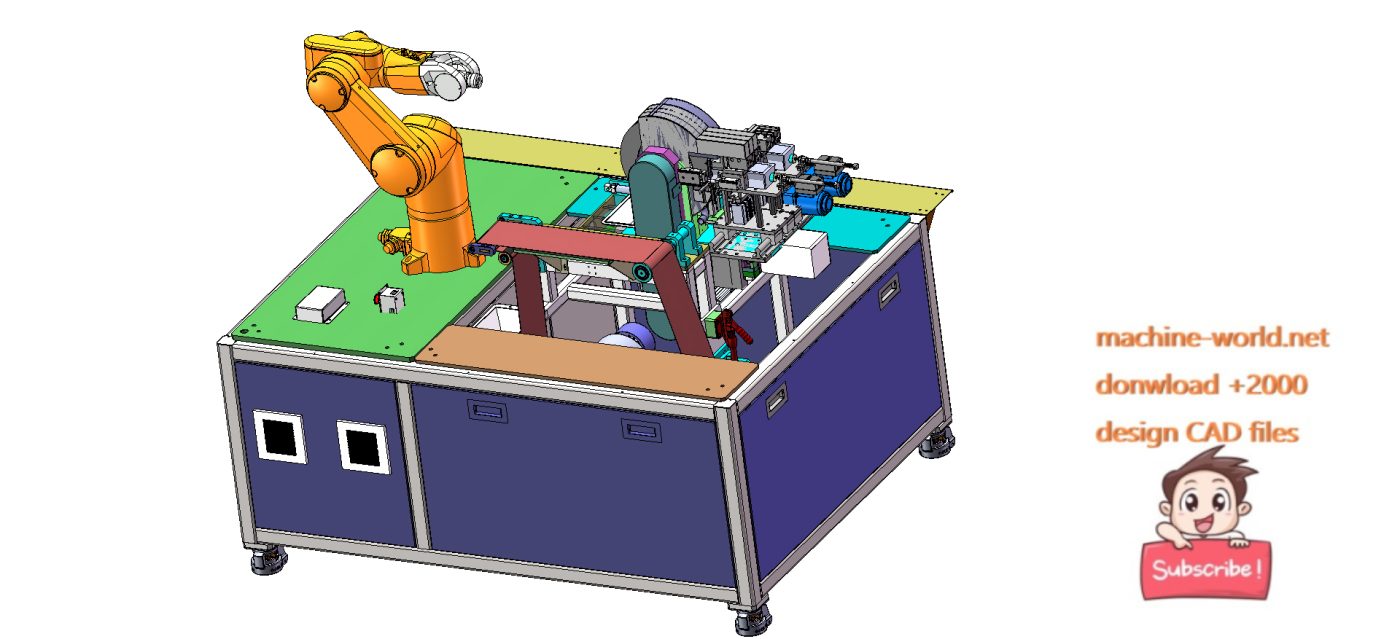 industrial 3D model Standard cloth wheel grinder - MACHINE - WORLD