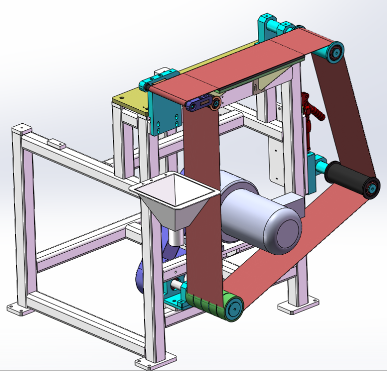 industrial 3D model Standard cloth wheel grinder - MACHINE - WORLD