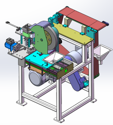 industrial 3D model Standard cloth wheel grinder - MACHINE - WORLD