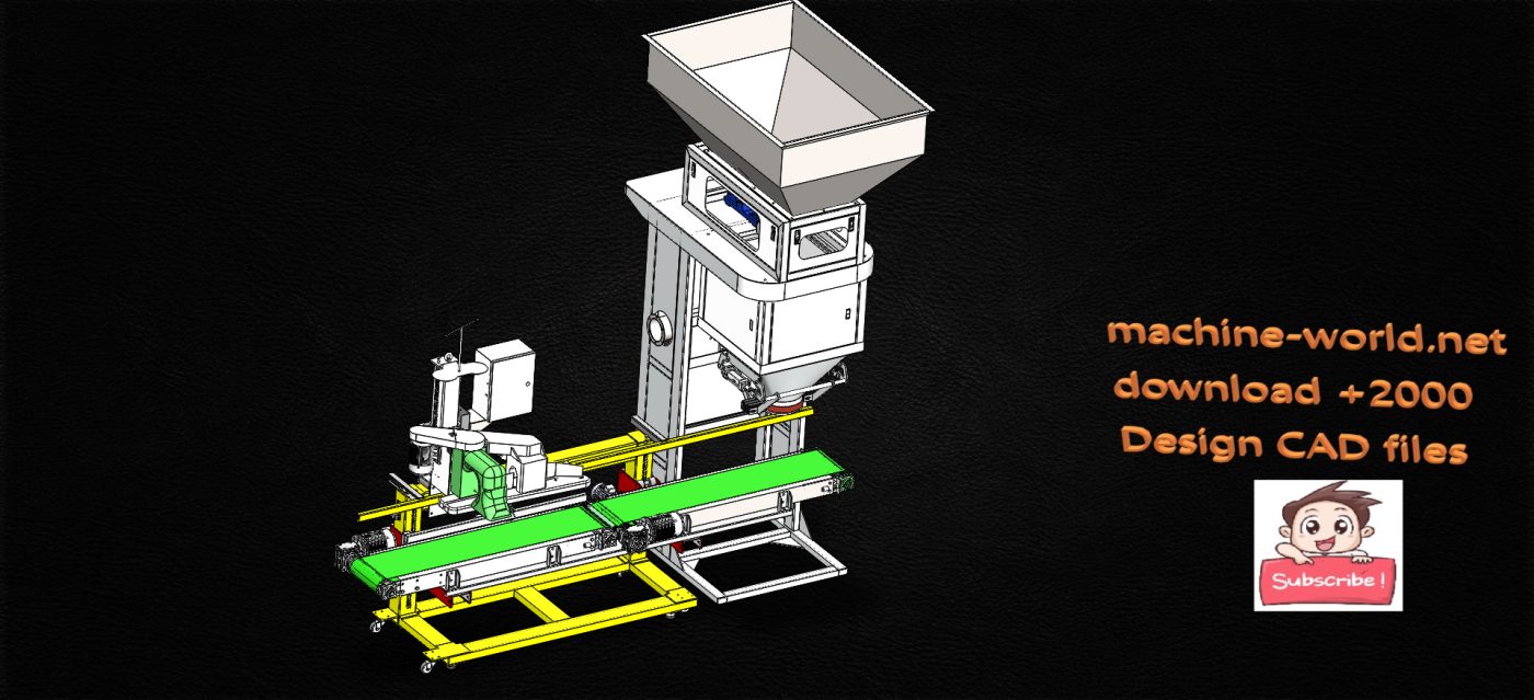 industrial 3D model Weighing packing machine - MACHINE - WORLD
