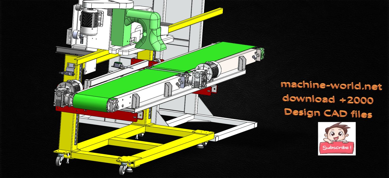 industrial 3D model Mechanical flow packaging machine - MACHINE - WORLD