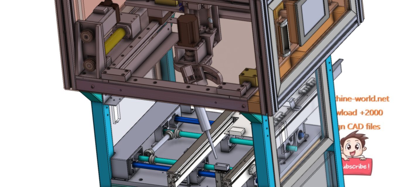 industrial 3D model Automatic glue spraying machine - MACHINE - WORLD