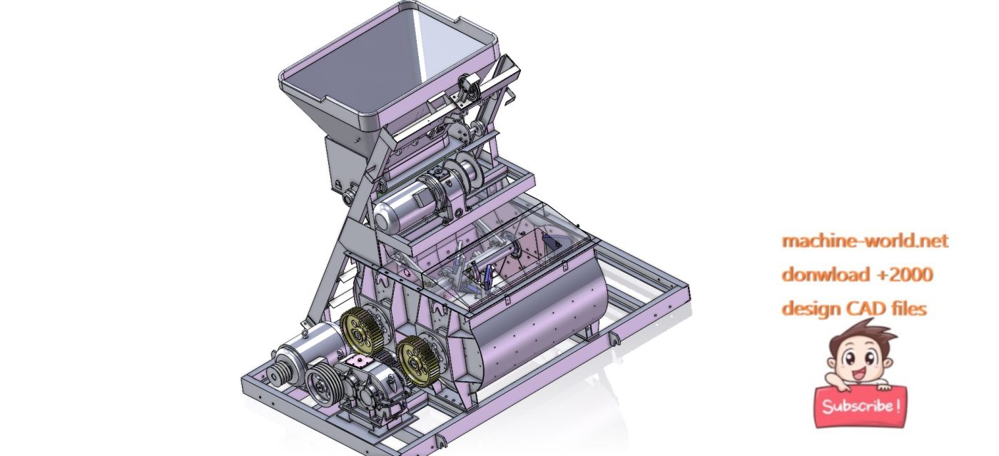 industrial 3D model Concrete mixer - MACHINE - WORLD