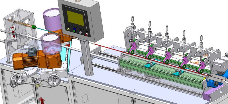 industrial 3D model Production paper straws equipment - MACHINE - WORLD