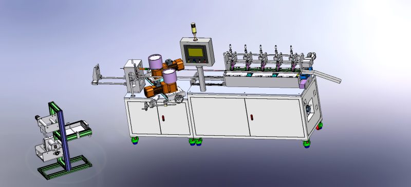industrial 3D model Production paper straws equipment - MACHINE - WORLD