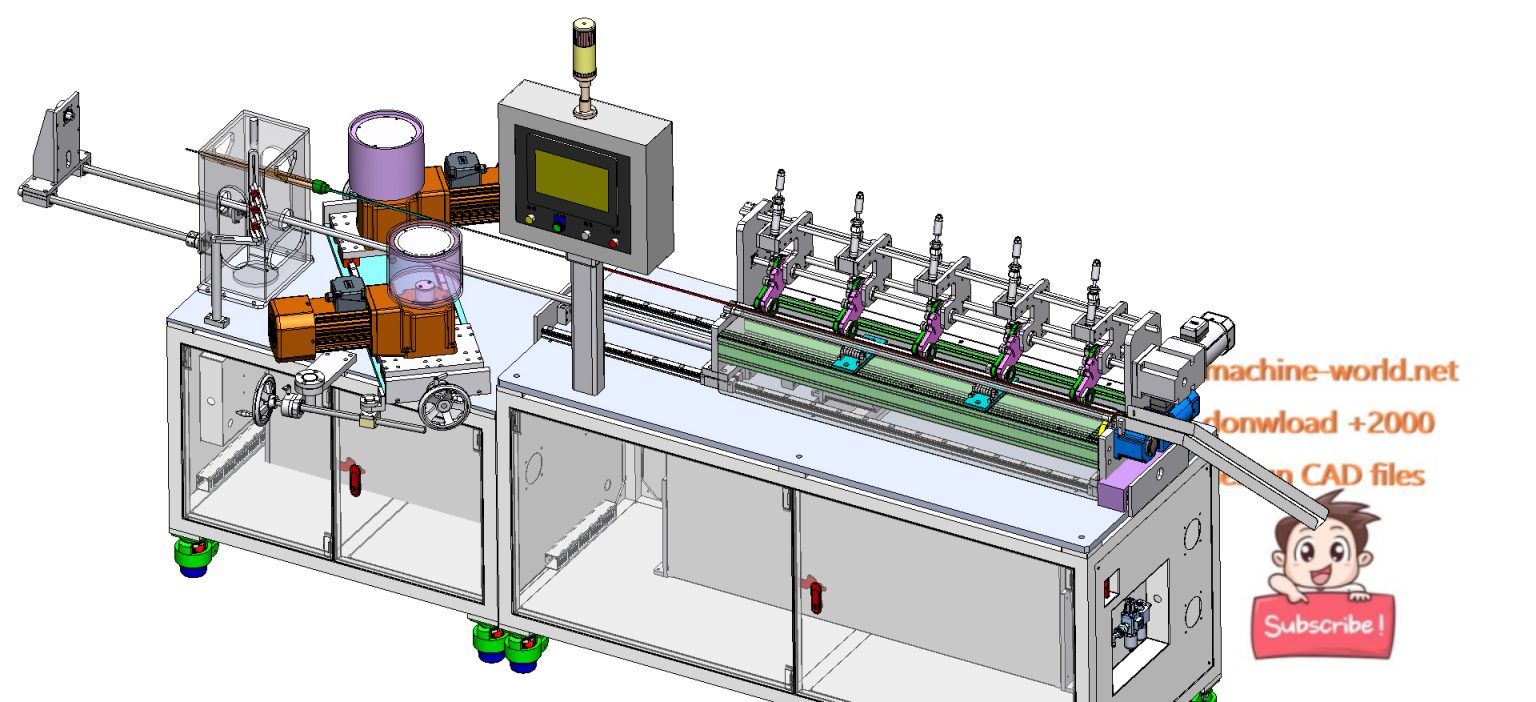 industrial 3D model Production paper straws equipment - MACHINE - WORLD