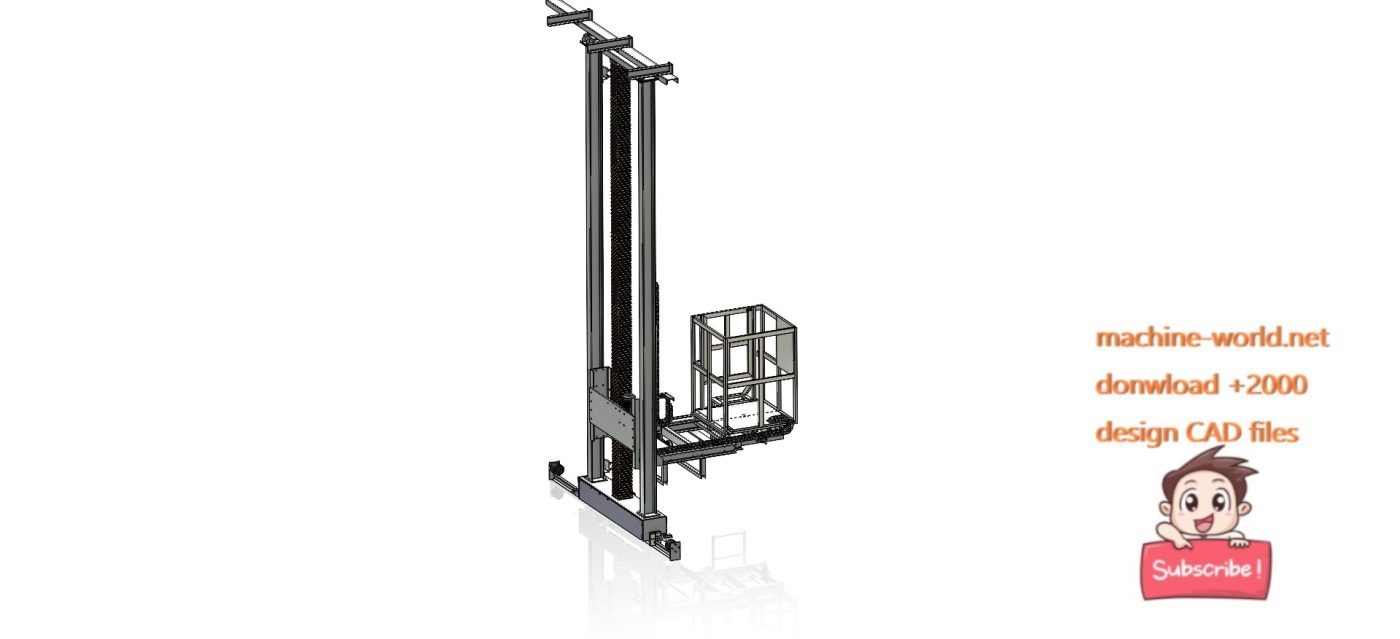 industrial 3D model Three way lifting trolley - MACHINE - WORLD