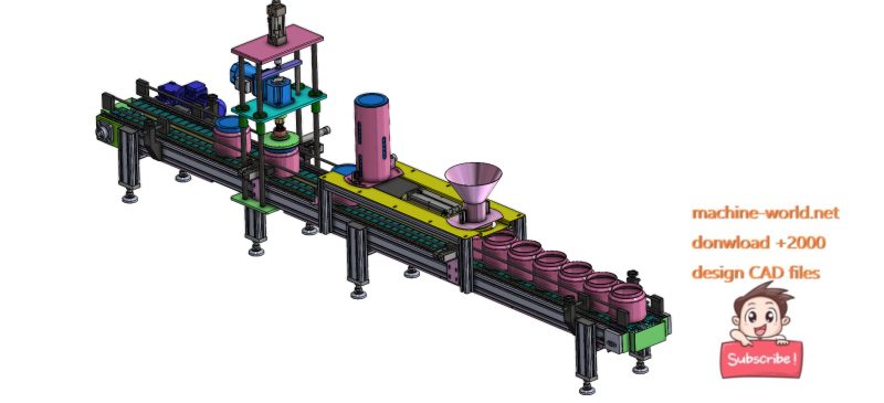 industrial 3D model Automatic labeling machine - MACHINE - WOLRD