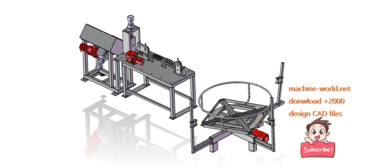 industial 3D model Straight wire bending machine - MACHINE - WORLD