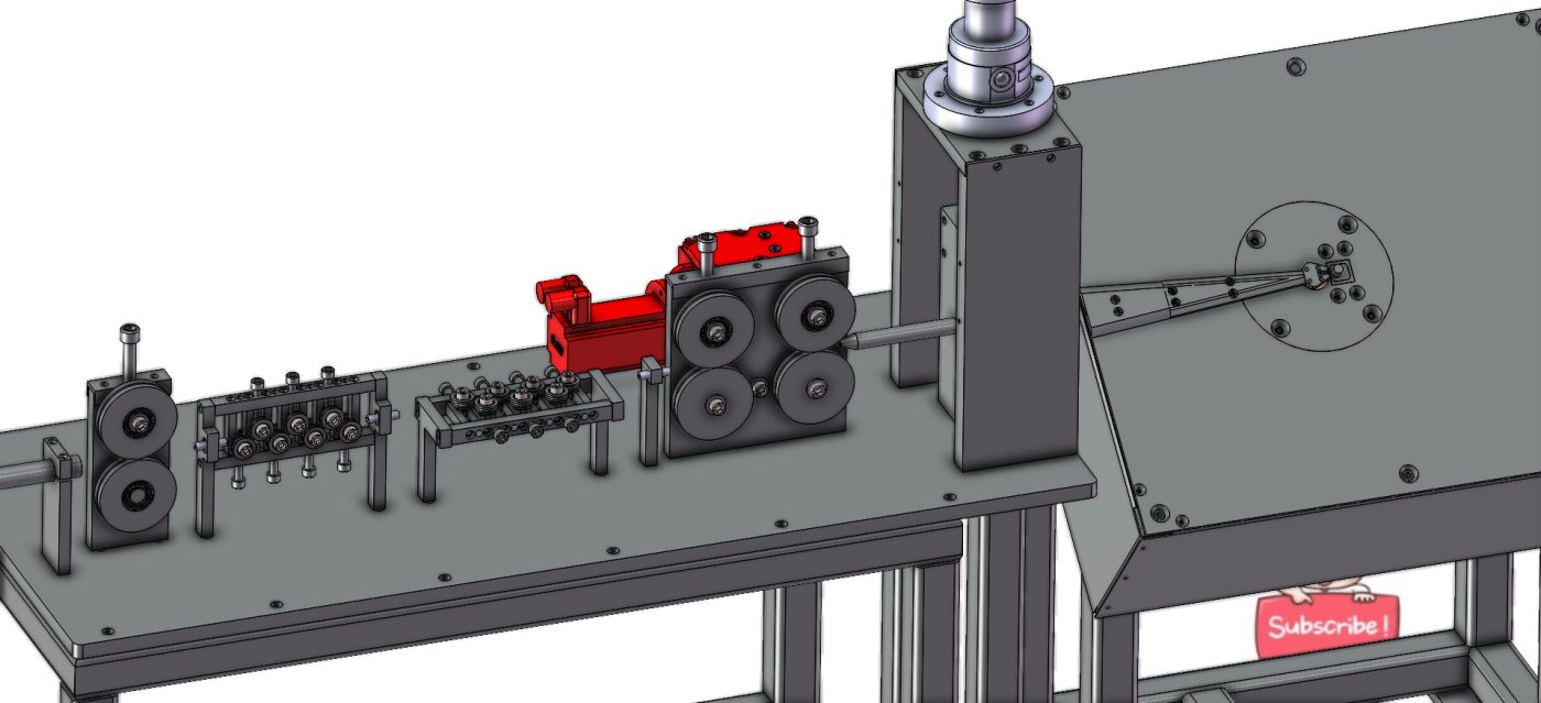 industial 3D model Straight wire bending machine - MACHINE - WORLD