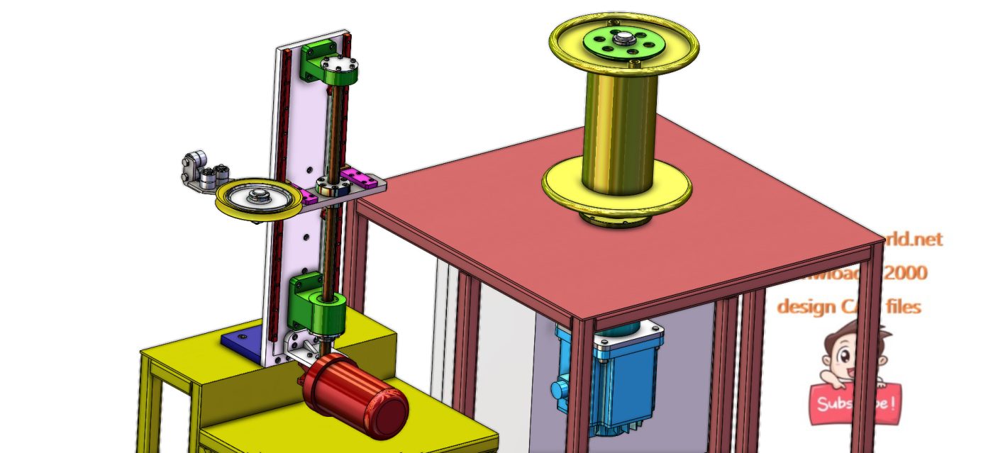 industrial 3D model Winding machine - MACHINE - WORLD