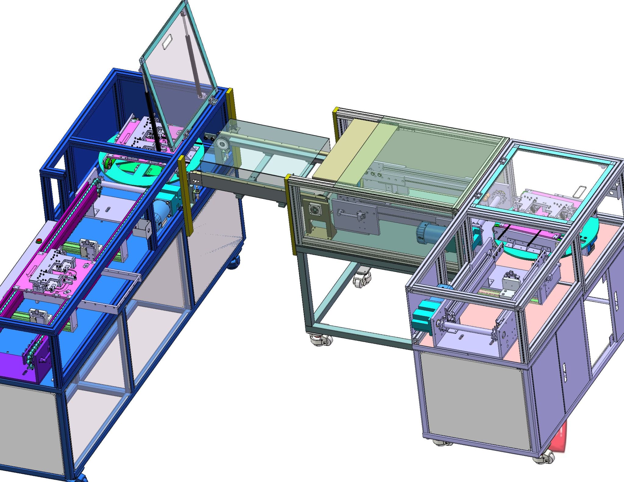 industrial 3D model 90 degree assembly line - MACHINE - WORLD