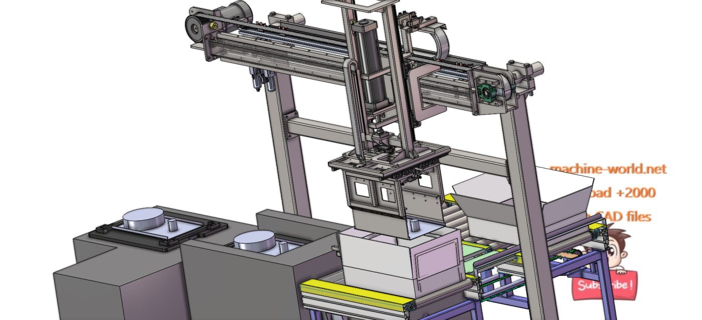industrial 3D model Automatic canning machine - MACHINE - WORLD