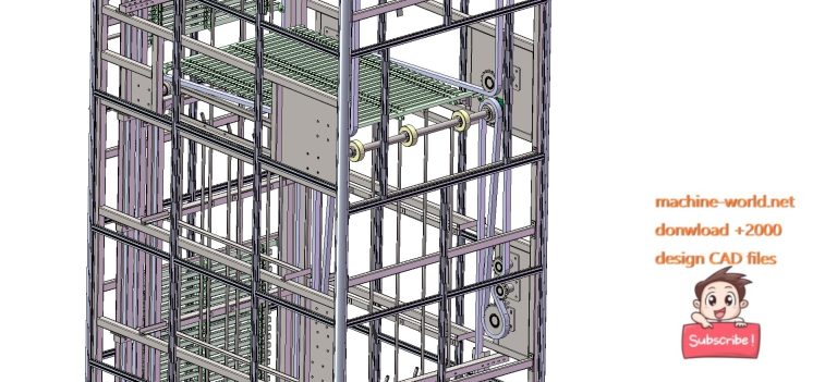 industrial 3D model Continuous elevator type C - MACHINE - WORLD