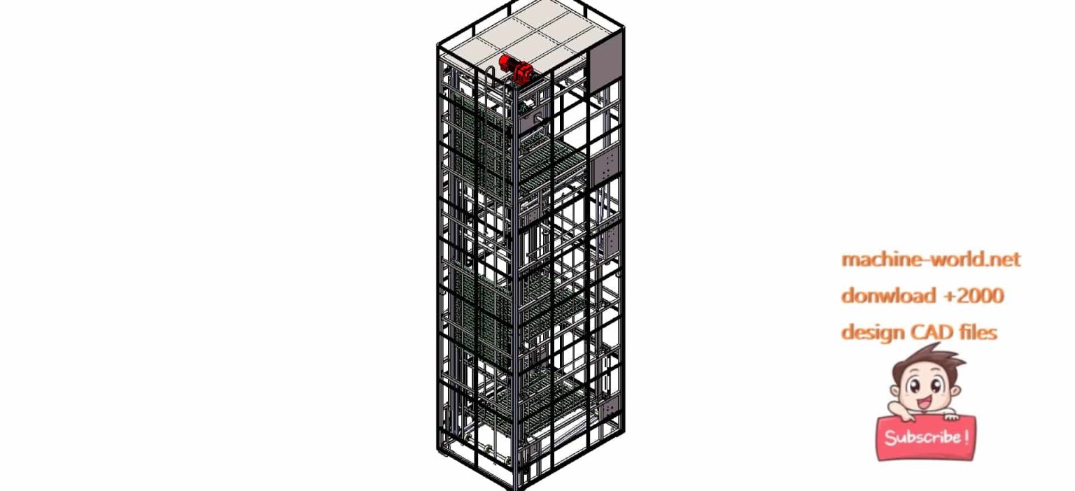 industrial 3D model Continuous elevator type C - MACHINE - WORLD