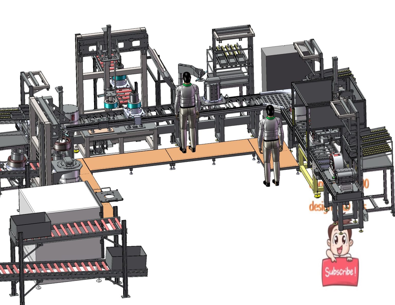 industrial 3D model Engine assembly line - MACHINE - WORLD