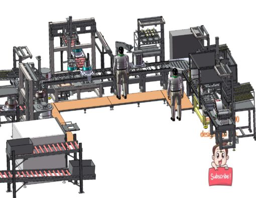industrial 3D model Automatic Flipping Machine Manual Assembly Line ...