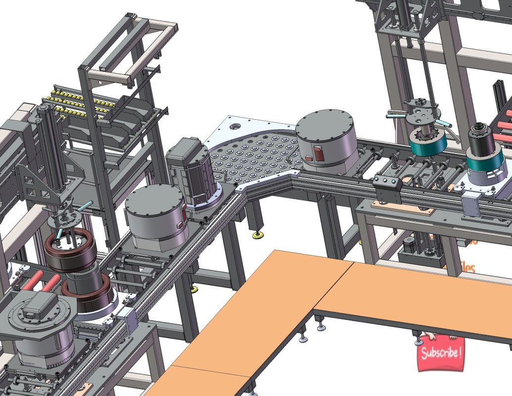 industrial 3D model Engine assembly line - MACHINE - WORLD