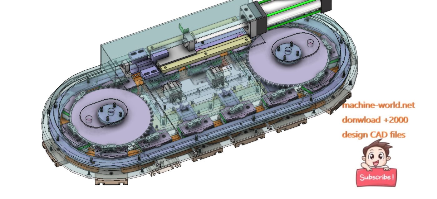 industrial 3D model Four color printer turntable - MACHINE - WORLD