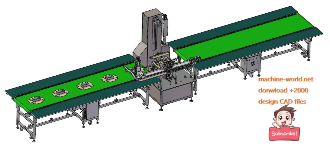 industrial 3D model Gift box packing machine - MACHINE - WORLD