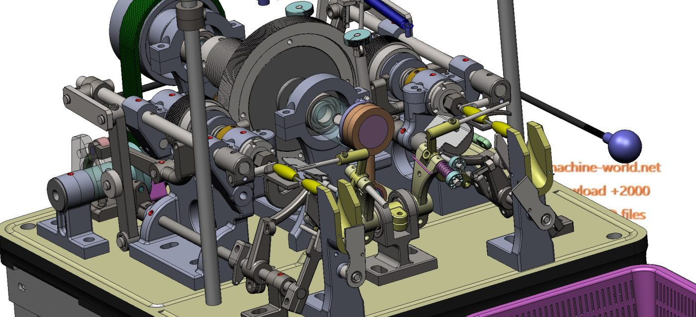 industrial 3D model Silkworm cocoons winding machine - MACHINE - WORLD