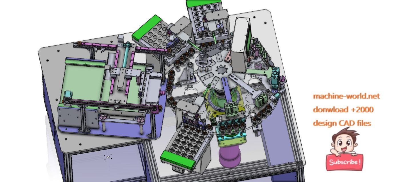industrial 3D model Turntable automatic assembly machine - MACHINE - WORLD