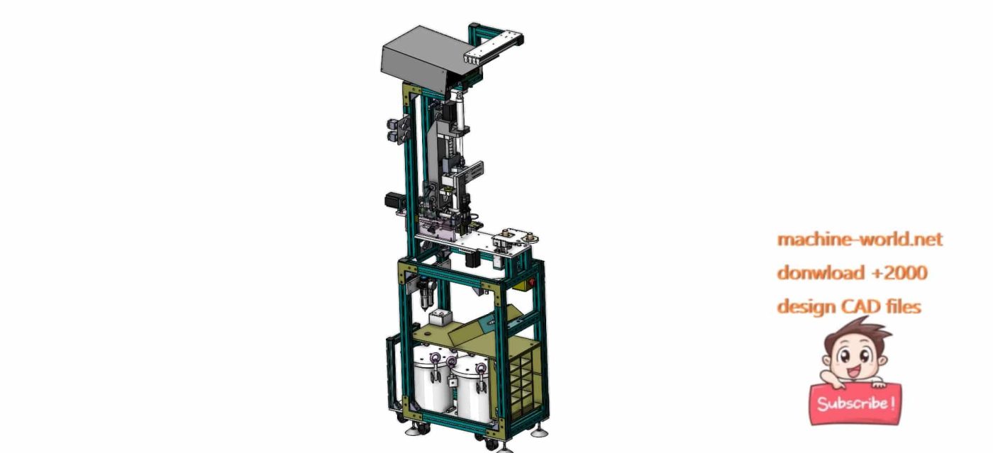 industrial 3D model Automatic gluing machine - MACHINE - WORLD