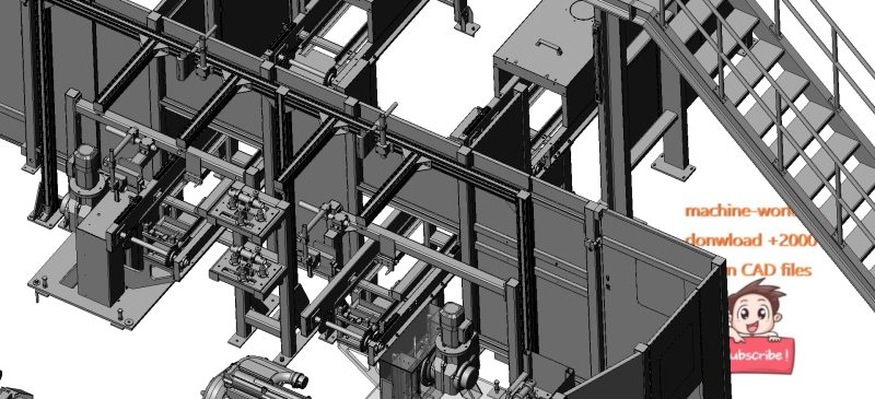 industrial 3D model Crankcase lower body production line - MACHINE - WORLD