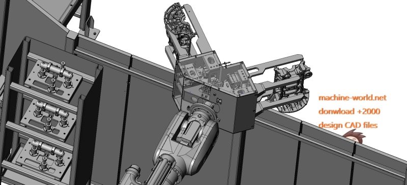 industrial 3D model Crankcase lower body production line - MACHINE - WORLD